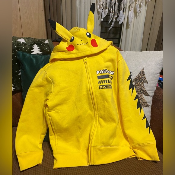 Pokemon | Shirts & Tops | Pikachu Pokmon Hooded Zip Up Sweatshirt ...